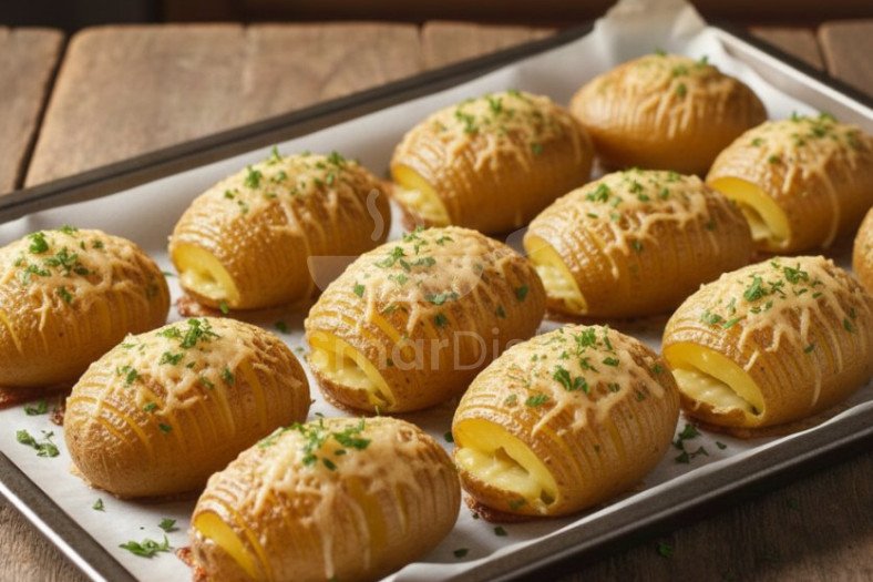 Cheesy Fan Potatoes (Hasselback) Recipe - TarifMotoru